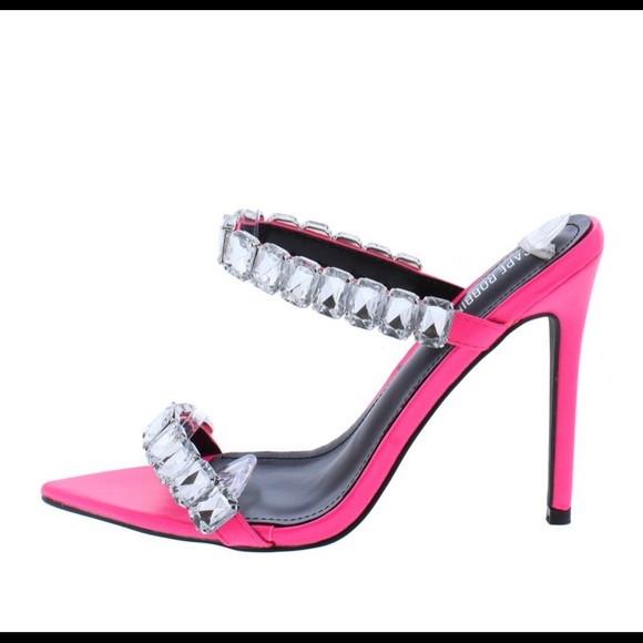 Shoes | Meteorite Pink Dual Rhinestone Strap Heel New | Poshmark